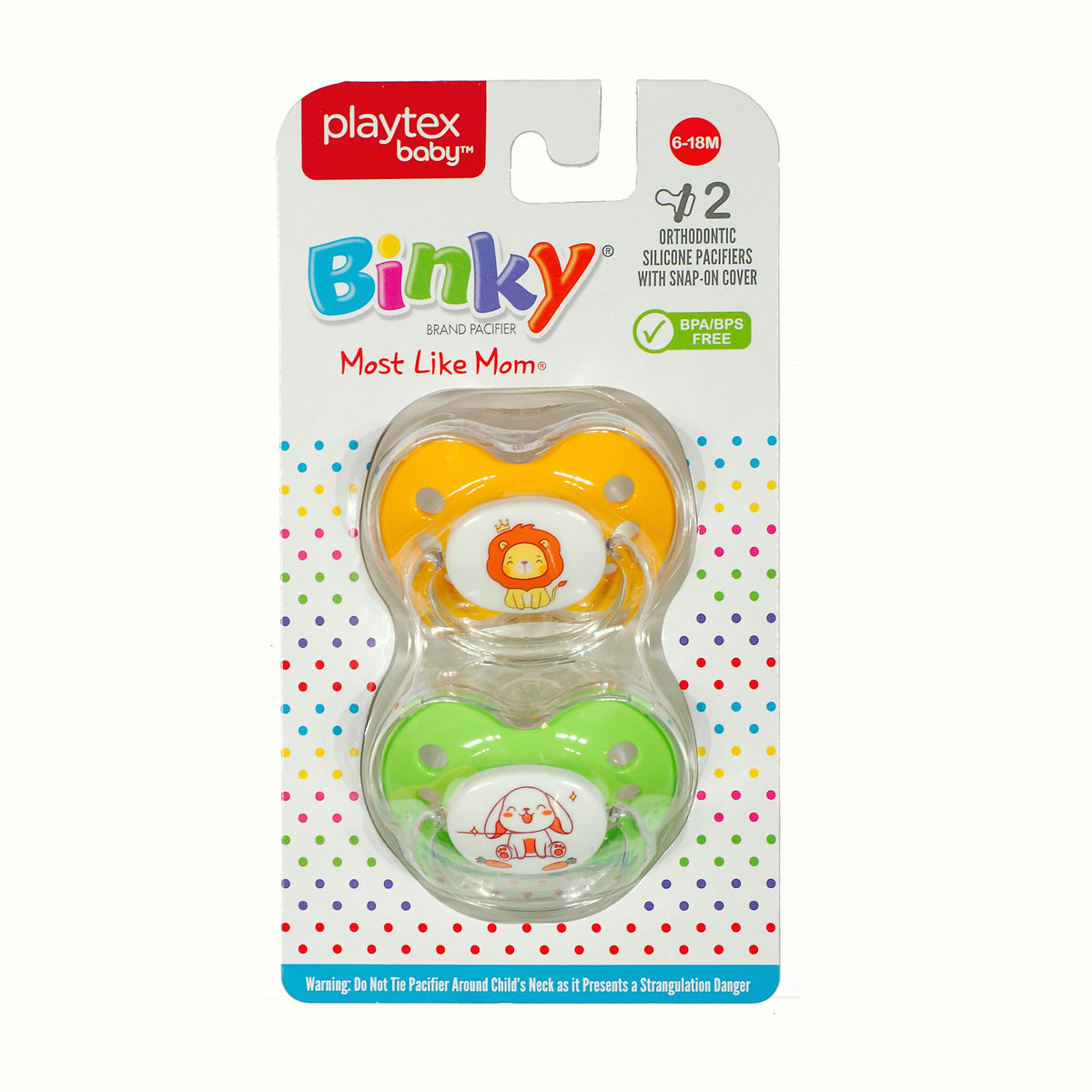 Binky Orthodontic Pacifier Set with Snap On Cover - Wild and Cuddly Se ...