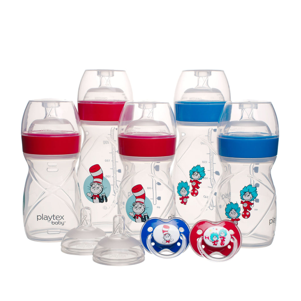 Playtex Dr. Seuss Baby Shower Gift Set – Anti-Colic Nurser Bottles, Pa ...