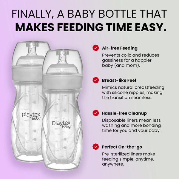 Playtex Baby™ Nurser Bottles with Drop-Ins® Liners - 3 Pack 4 oz Free ...