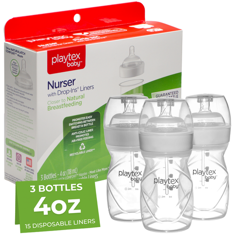 Playtex Baby™ Anti-Colic Nurser Bottles with Drop-Ins® Liners – 3 Pack ...